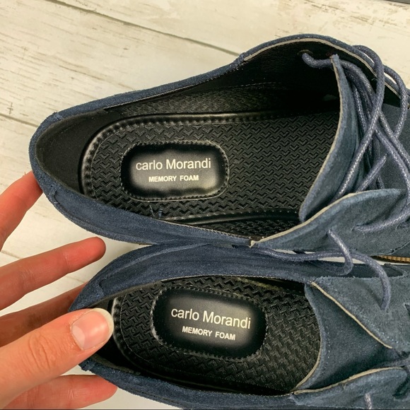 Carlo Morandi | Shoes | Carlo Morandi Tony Blue Suede Cap Toe Derby ...